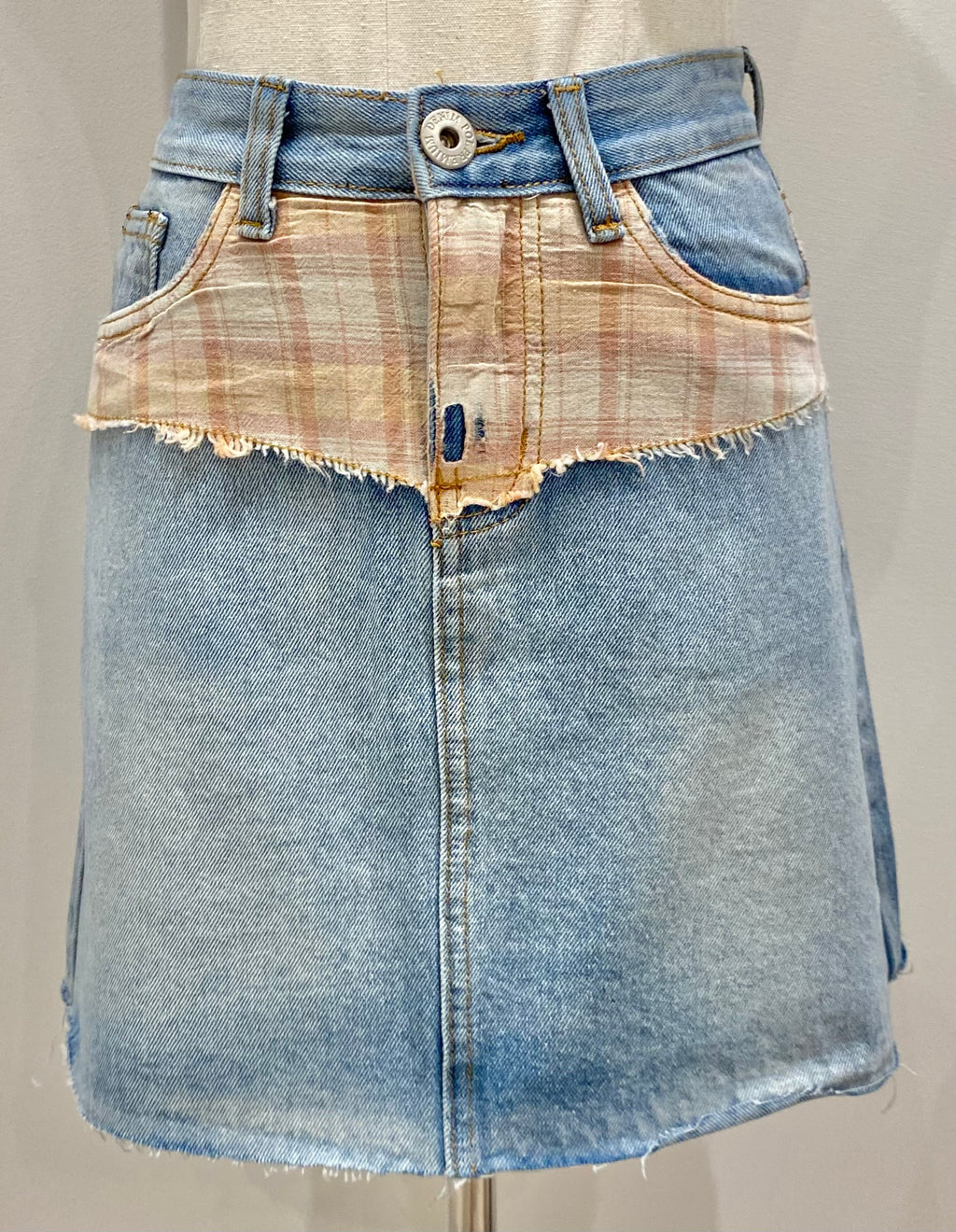Plaid Is Rad Denim Skirt – Showroom56